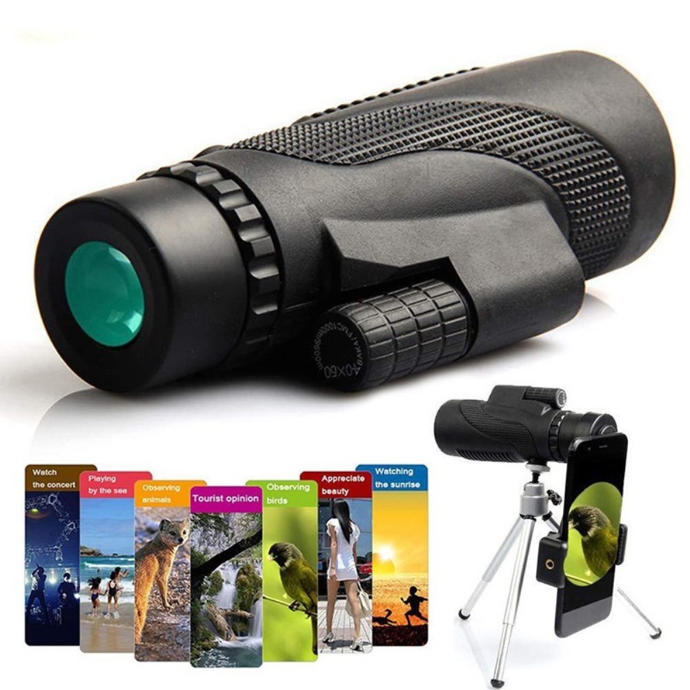 HD Lens Night Vision Portable Monocular Telescope 40X60 with Tripod ...