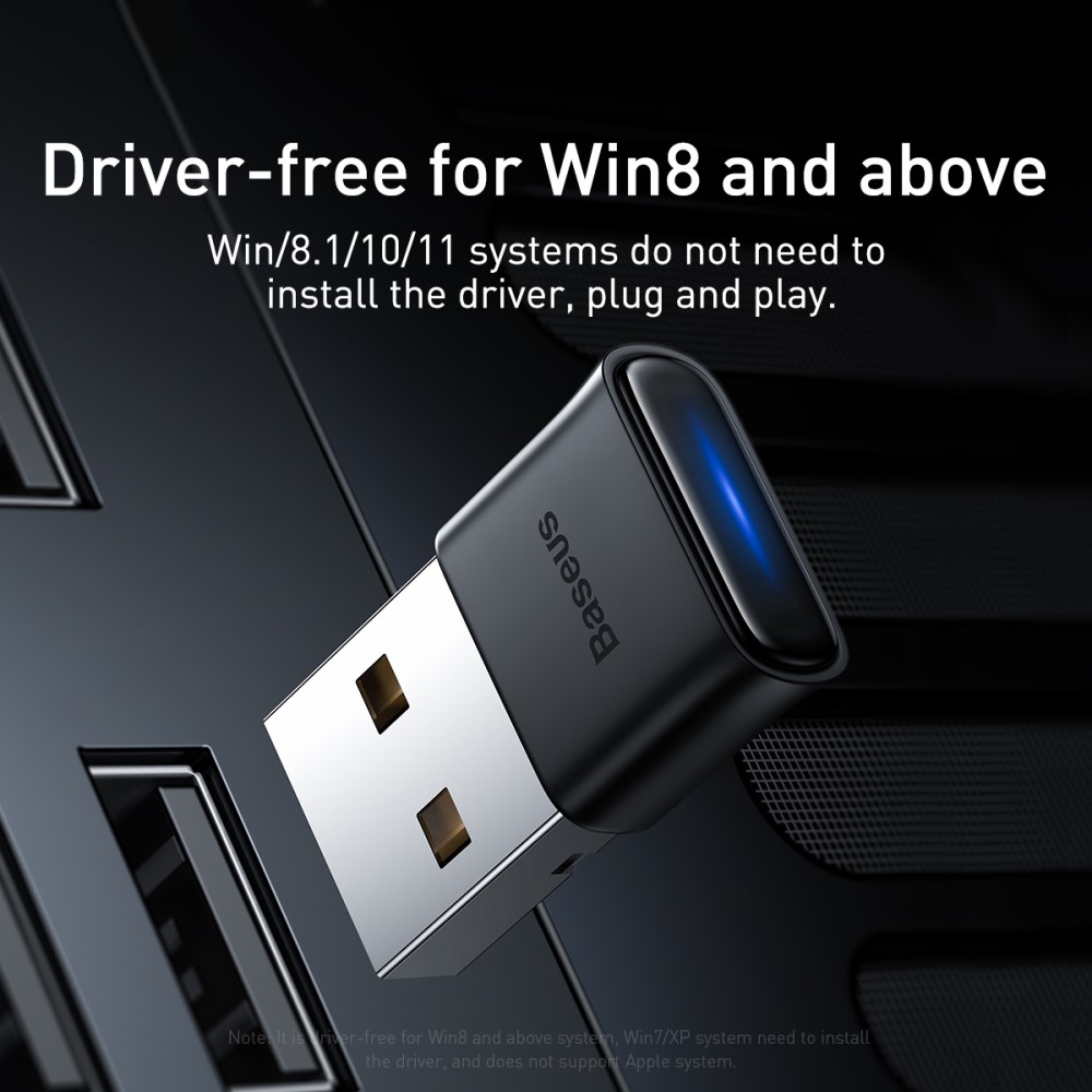 Baseus BA04 Mini USB Bluetooth Audio Adapteris Uztvērējs, Melns ...
