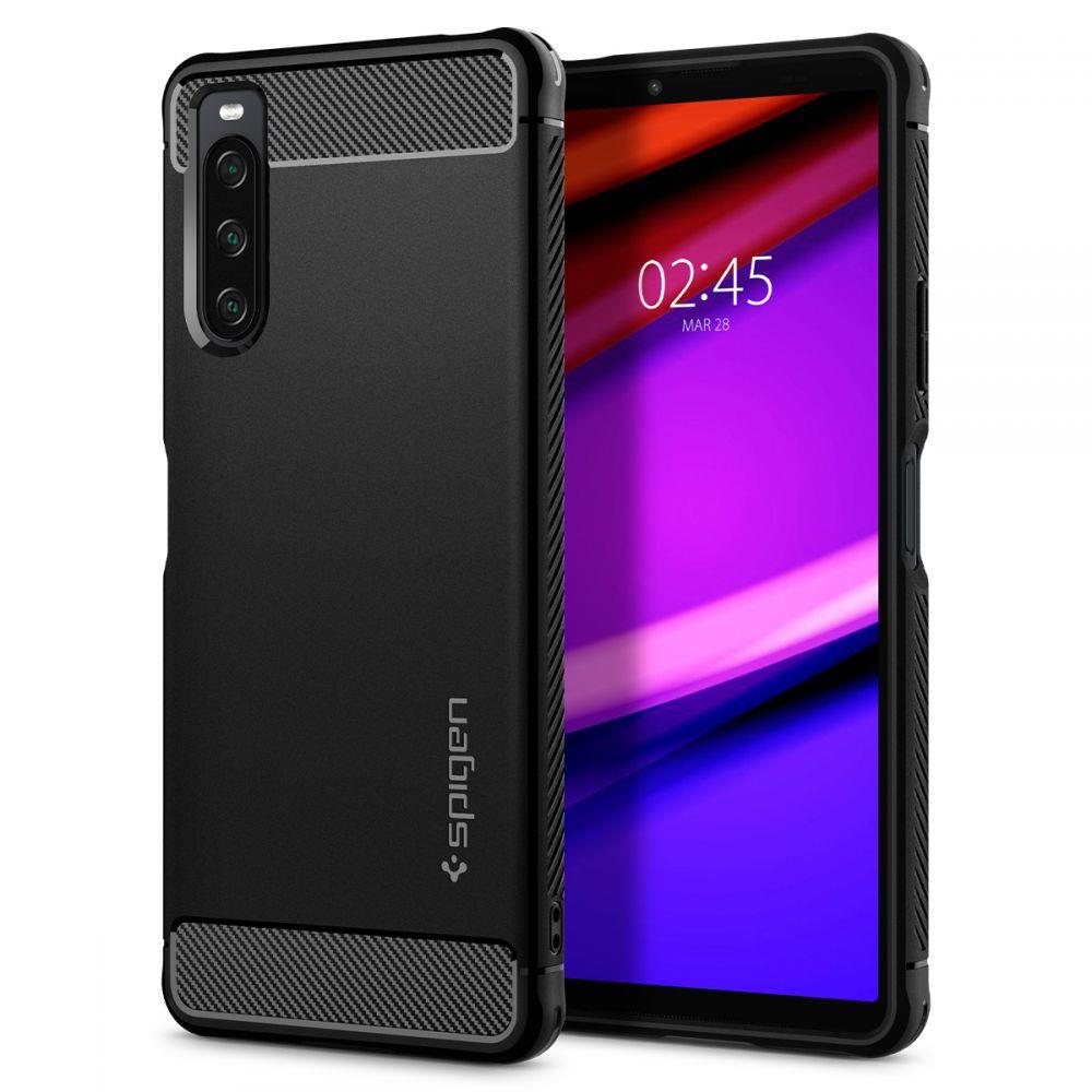 Sony Xperia 10 IV Spigen Rugged Armor Case Cover, Black