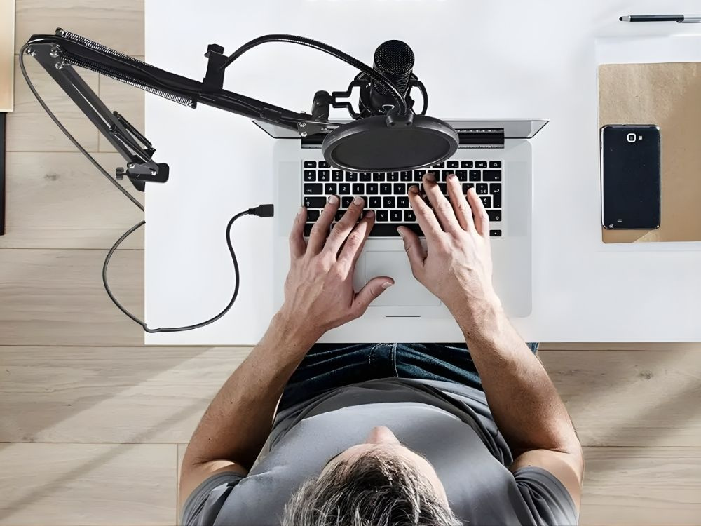 Kondensatora mikrofona komplekts studijai XLR ar statīvu un pop filtru ...
