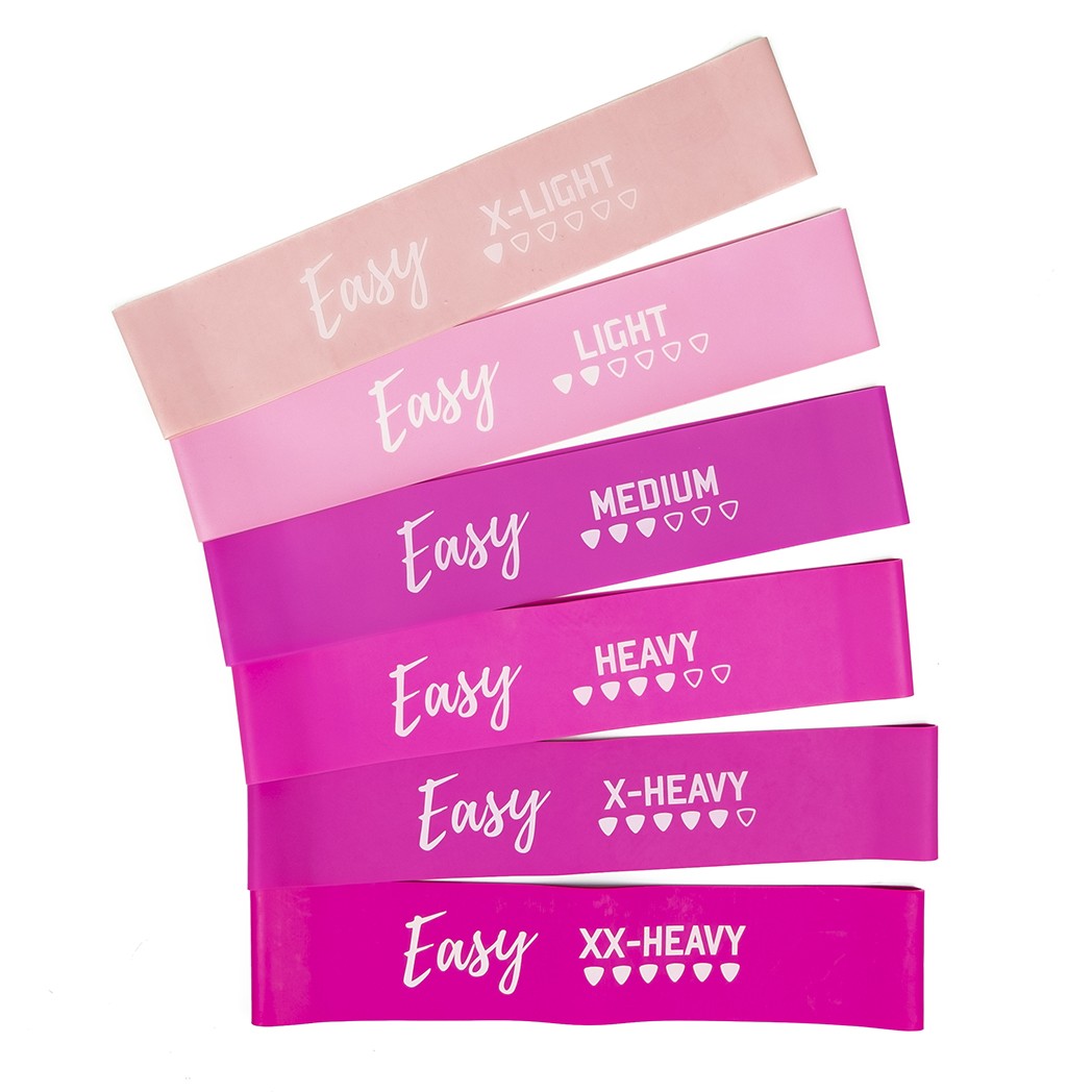 Easy Fitness Flexible Rubber Training Fitness Tapes Set 6 pcs