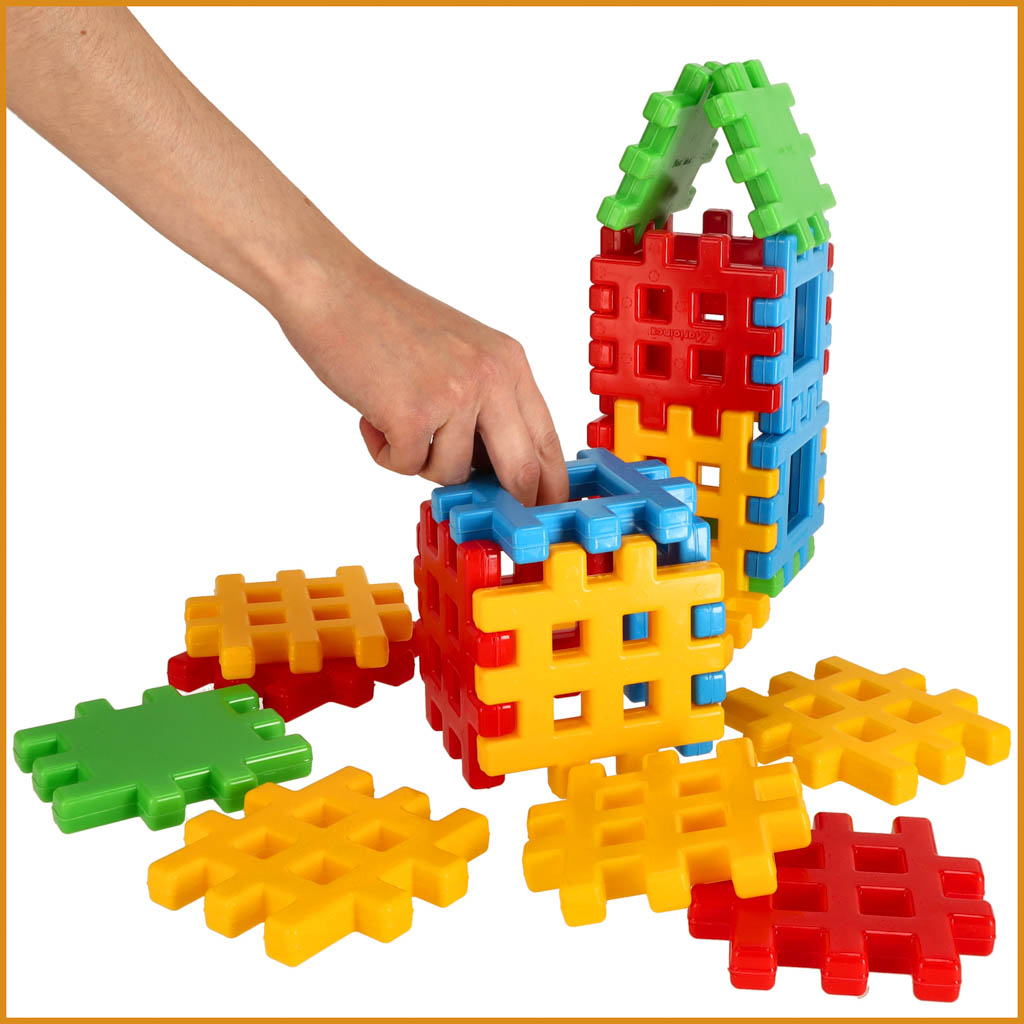 Marioinex Kids Constructor Building Hedgehog Blocks Waffle 48 pcs.